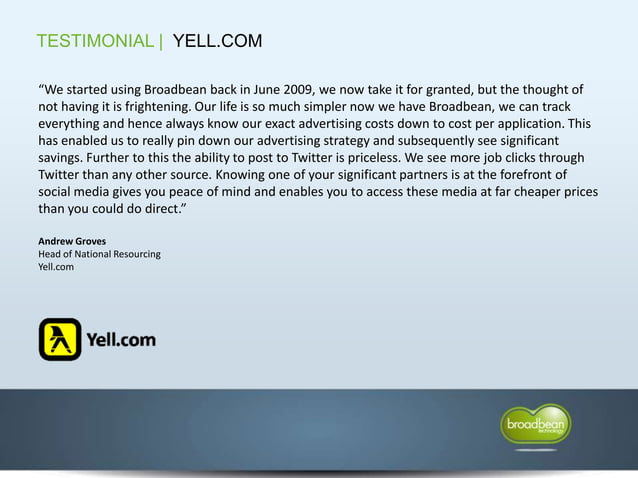 Client presentation broadbean | PPT