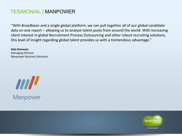 Client presentation broadbean | PPT