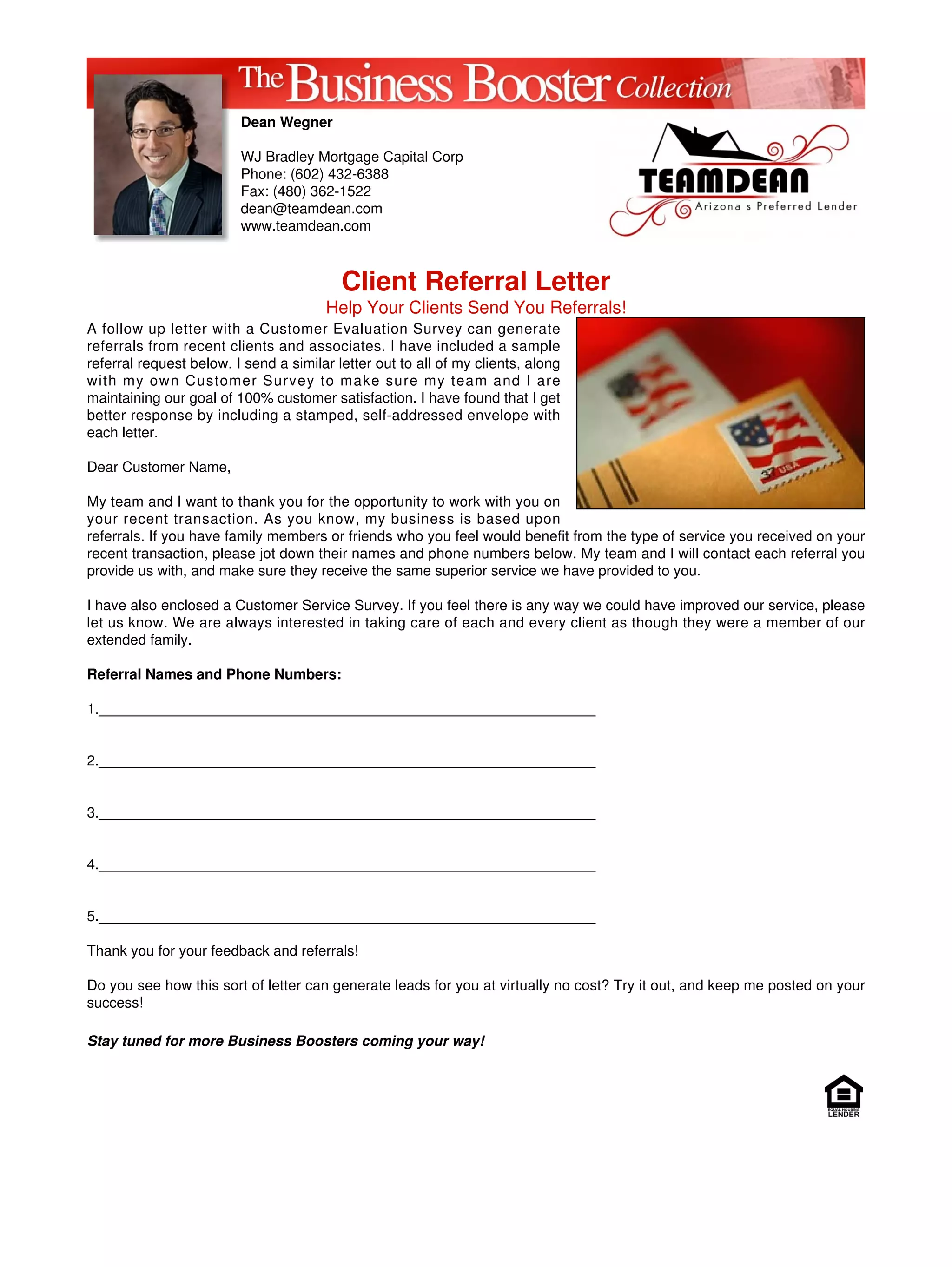 Client Referral Letter | PDF