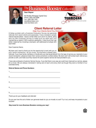 Client Referral Letter | PDF