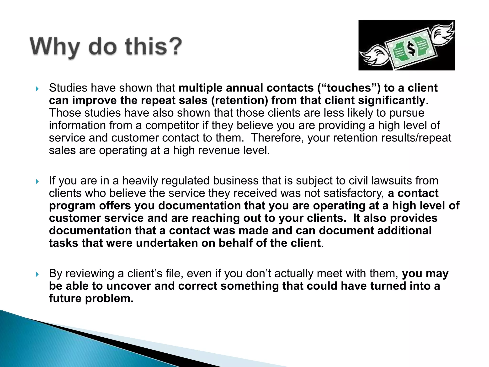 Client retention and repeat sales processes | PPTX