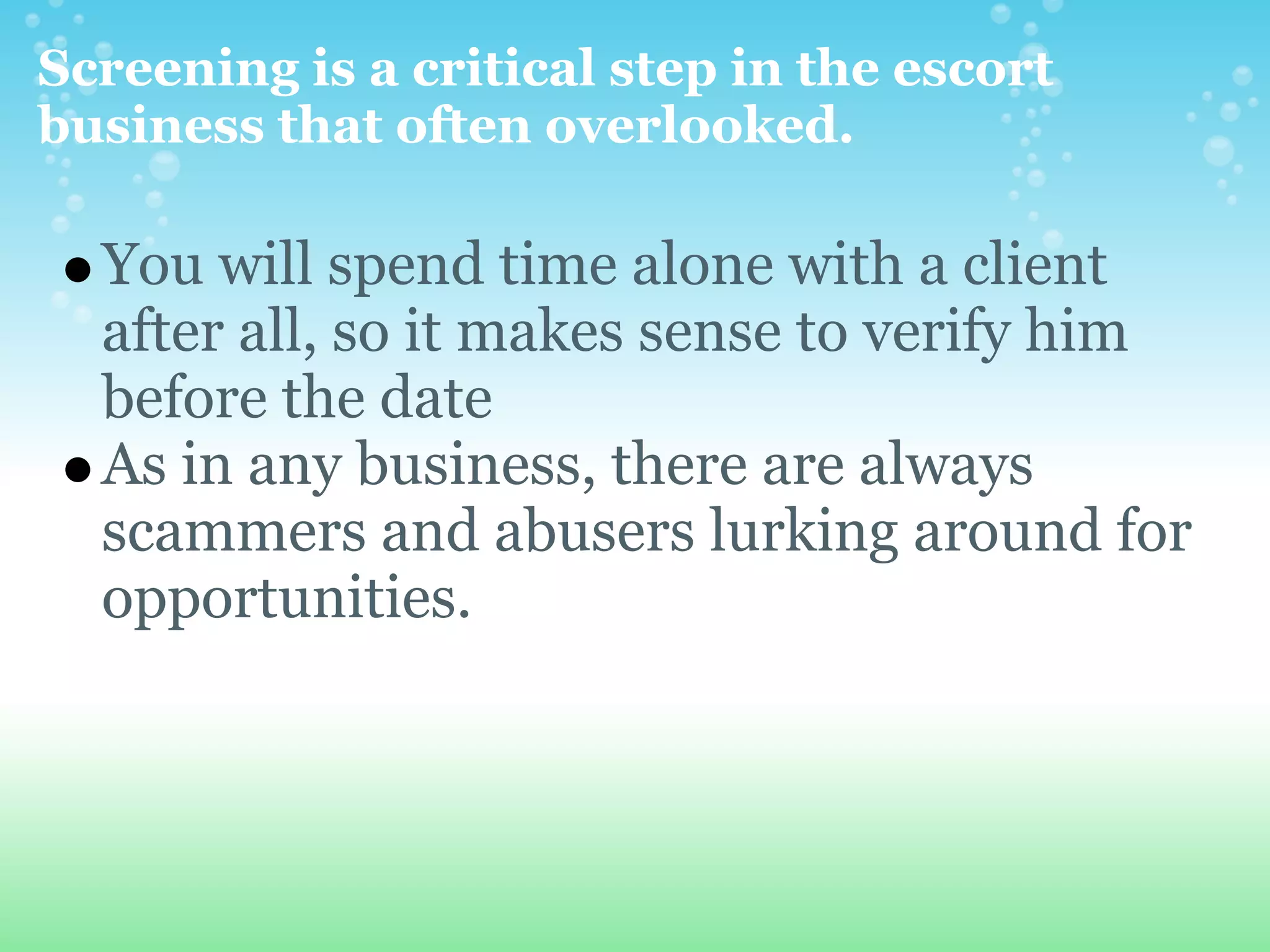 Client screening tips | PDF