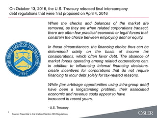 Financing Across Borders - The Impact of the Final Section 385 ...