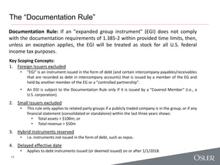 Financing Across Borders - The Impact of the Final Section 385 ...