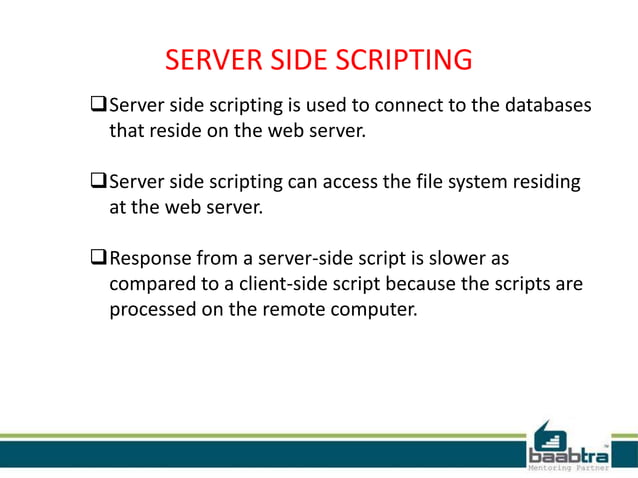 Client Side scripting and server side scripting | PPTX