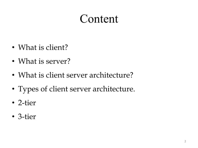 Client Server Architecture in Software engineering | PDF
