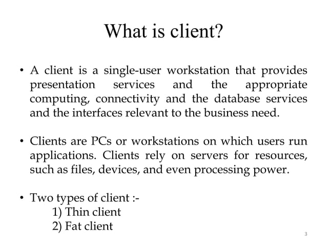 Client Server Architecture in Software engineering | PDF