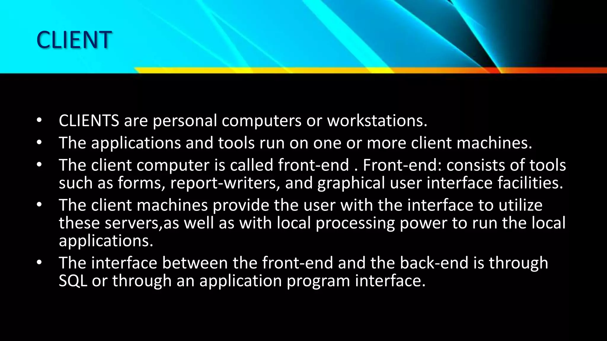 Client Server Architecture Pptx Databases Computer Software And Applications