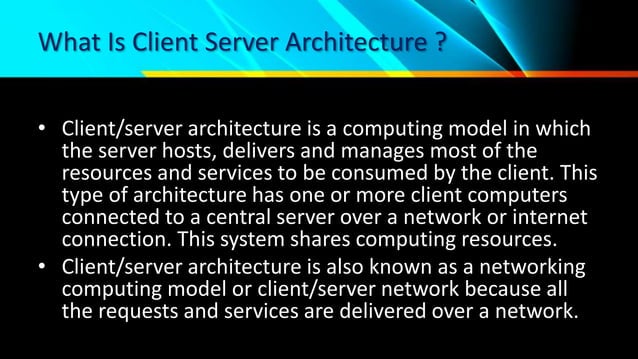 Client Server Architecture Pptx Databases Computer Software And Applications