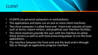 Client server architecture | PPTX