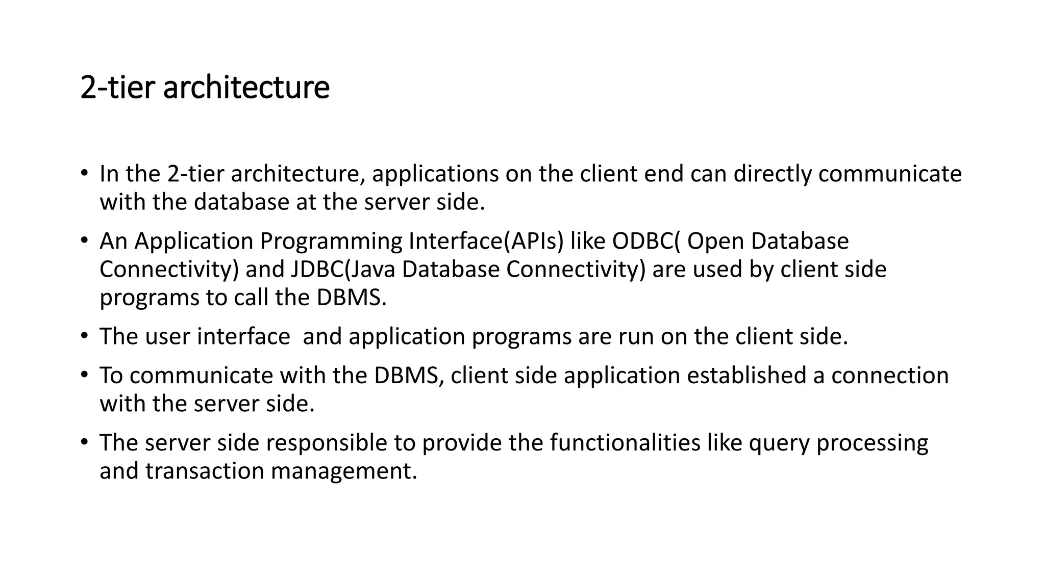 Client Server Architecturepptx Databases Computer Software And Applications