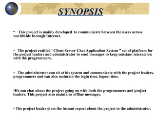 Client server chat | PPT