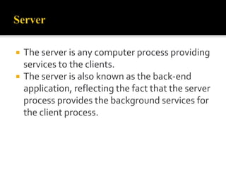 Client server computing | PPTX