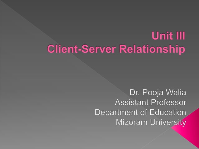 Client server relation | PPTX | Internet | Computing