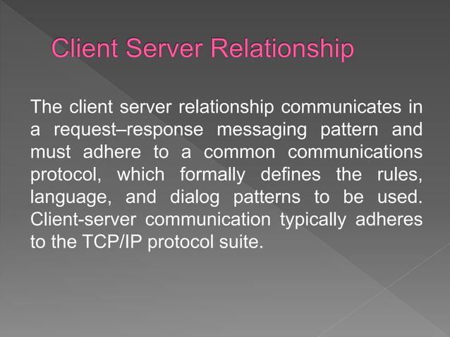 Client server relation | PPTX | Internet | Computing