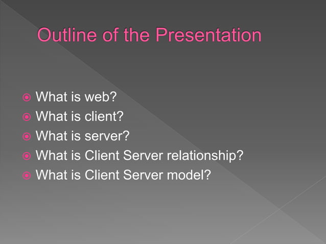 Client server relation | PPTX | Internet | Computing