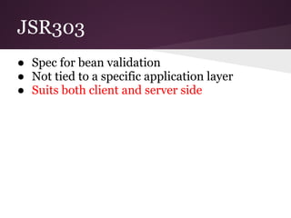 Client+server side bean validation | PDF