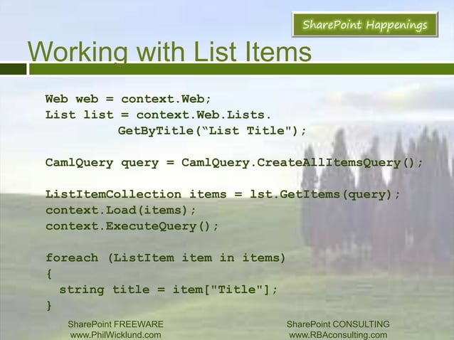 SharePoint 2010 Client-side Object Model | PPT