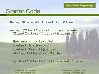 SharePoint 2010 Client-side Object Model | PPT