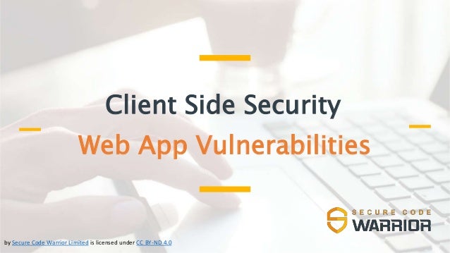 Secure Code Warrior - Client side security