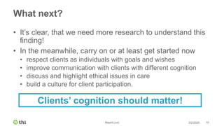 Clients' participation in RAI assessments - Maarit Lind | PDF