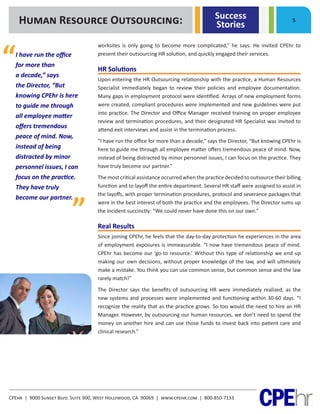 HR Outsourcing Client Success Stories | PDF