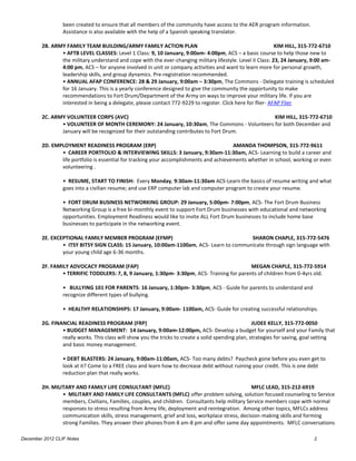 Community Leaders Information Forum: Dec 2012 Notes | PDF