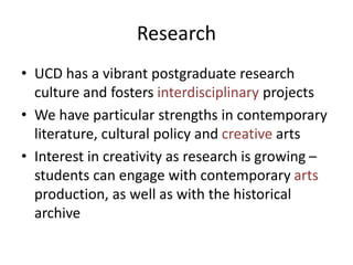 Clifden Arts Festival Archive@UCD: an Overview | PPTX