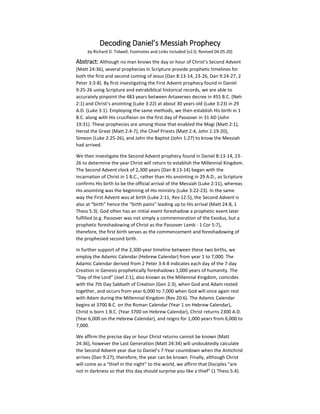 Decoding Daniel’s Messiah Prophecy | PDF
