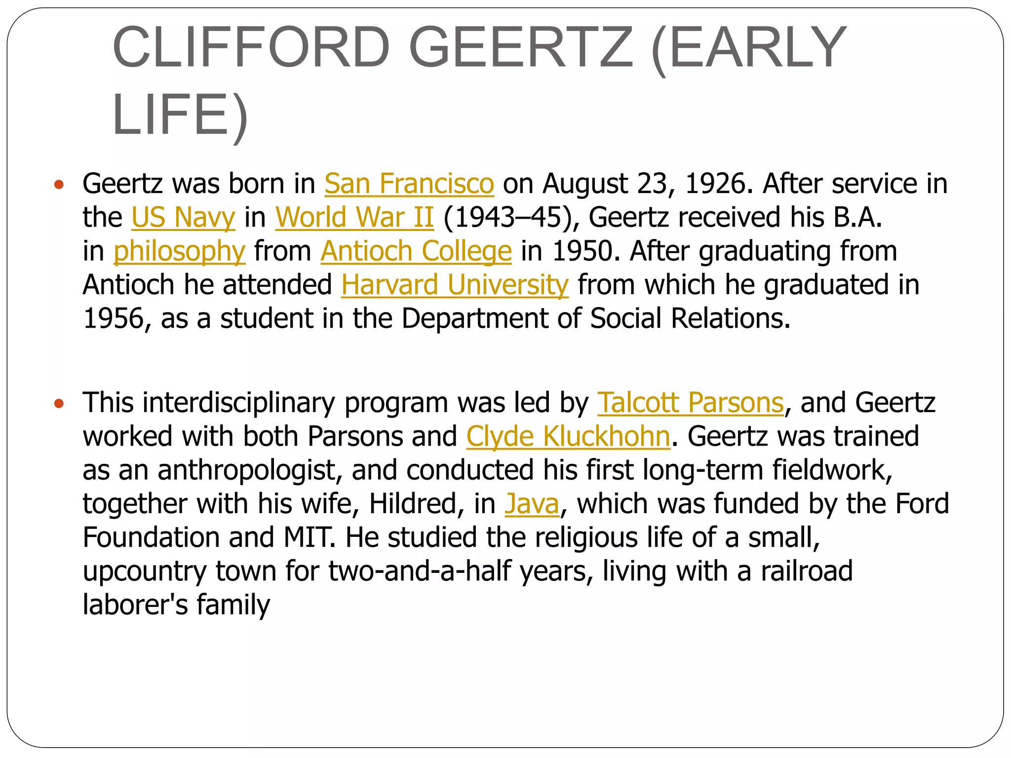 Clifford Geertz | PPTX