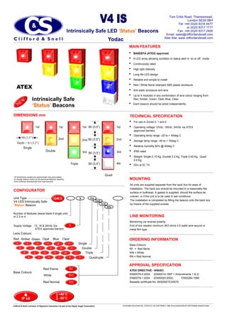 Clifford & Snell Hazardous Area Explosion Proof Sounders & Beacons ...