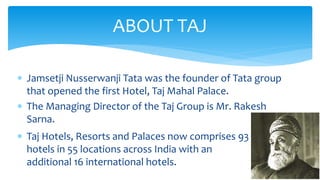Taj Krishna Hyderabad, Front Office | PPTX