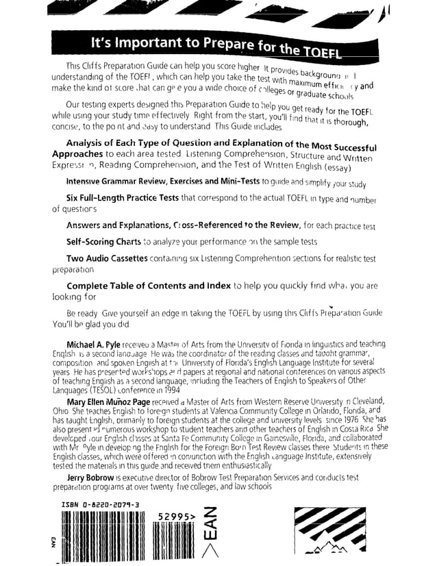 Cliffs-toefl-preparation-guide.pdf | Mental Health | Diseases and ...