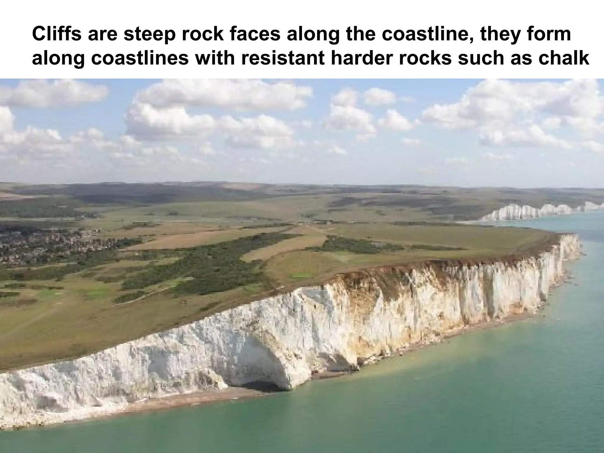 Cliffs and wave cut platforms | PPT