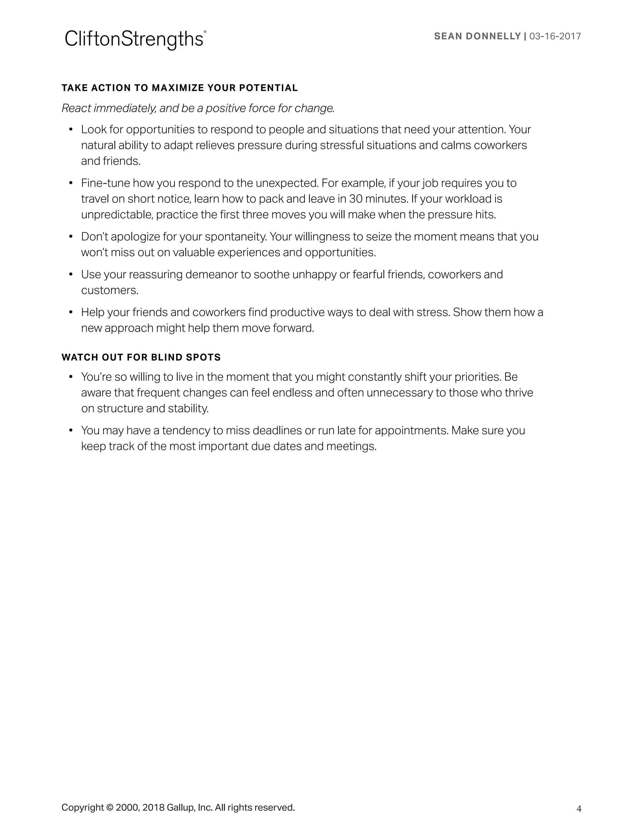 Clifton Strengths - Sean Donnelly | PDF