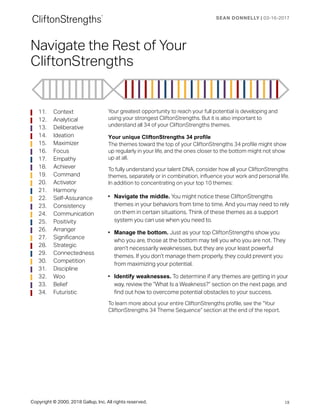 Clifton Strengths - Sean Donnelly | PDF