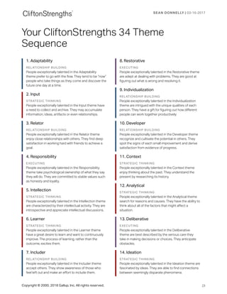 Clifton Strengths - Sean Donnelly | PDF