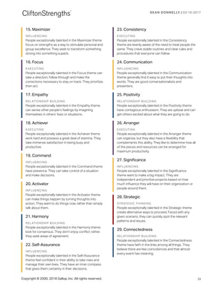 Clifton Strengths - Sean Donnelly | PDF