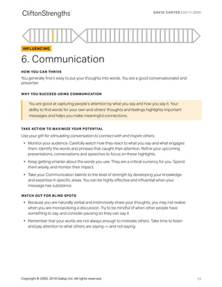 Clifton strengths 34 report | PDF