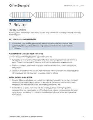 Clifton strengths 34 report | PDF | Dating | Family and Relationships