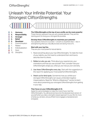 Clifton strengths 34 report | PDF