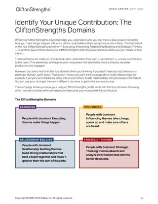 Clifton strengths 34 report | PDF
