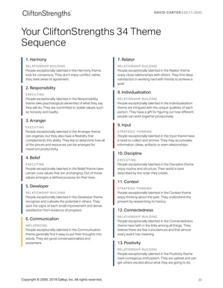 Clifton strengths 34 report | PDF