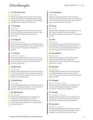 Clifton strengths 34 report | PDF