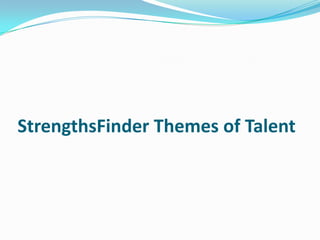Clifton strengths finder | PPTX