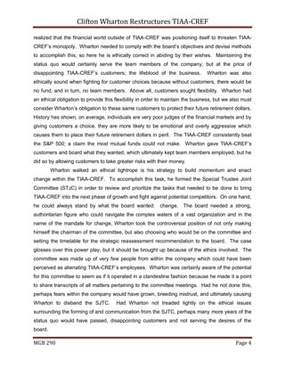 Clifton Wharton Case Study | PDF