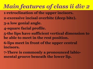 class ii division 2 malocclusion | PPTX