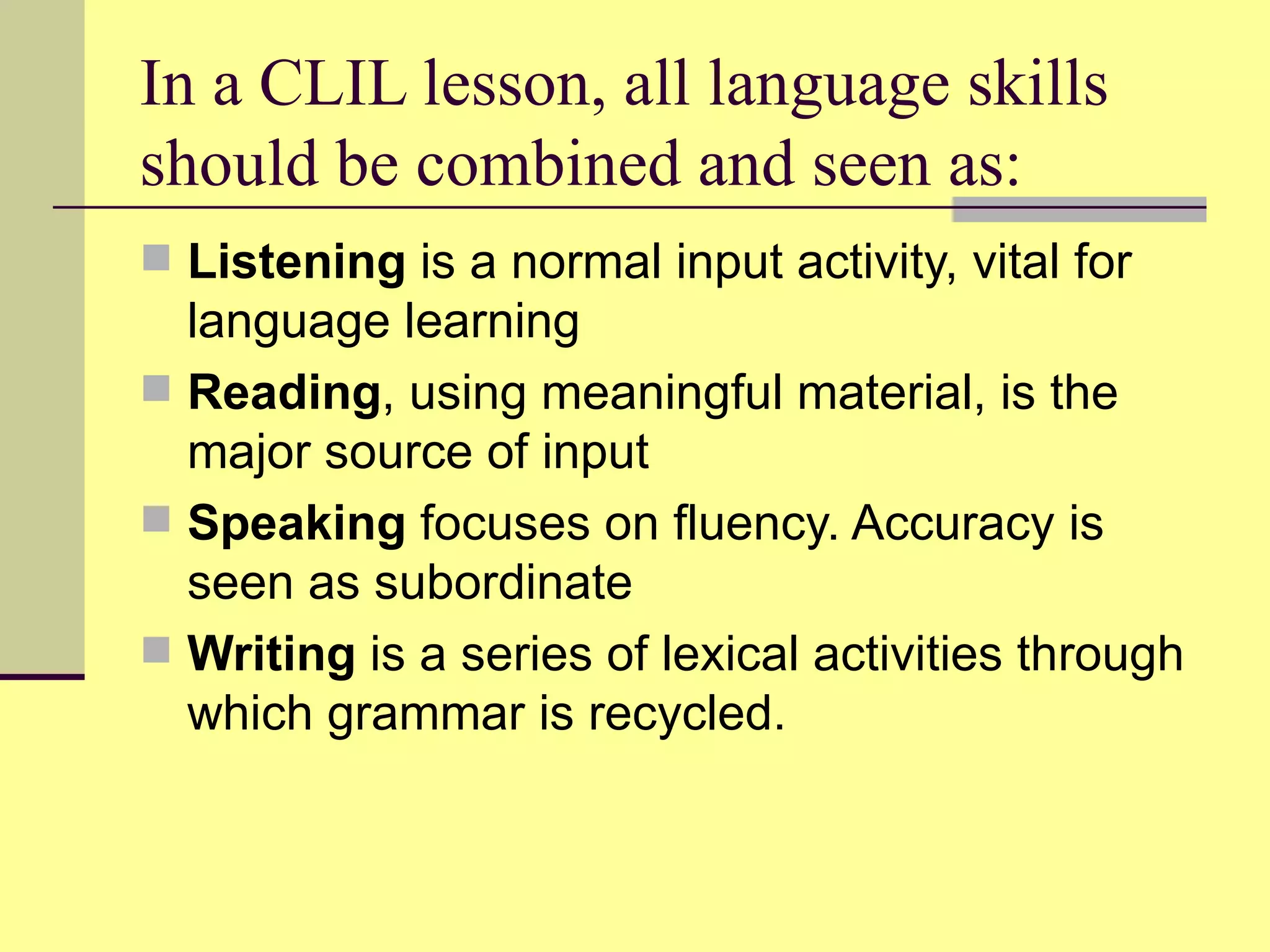 CLIL - Content and Language Integrated Learning | PPT