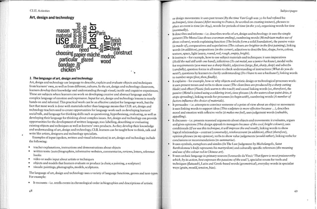 Clil activities (book) | PPT