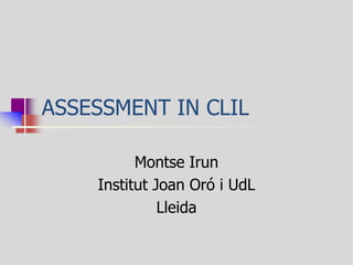 CLIL 6 assessment in CLIL | PDF